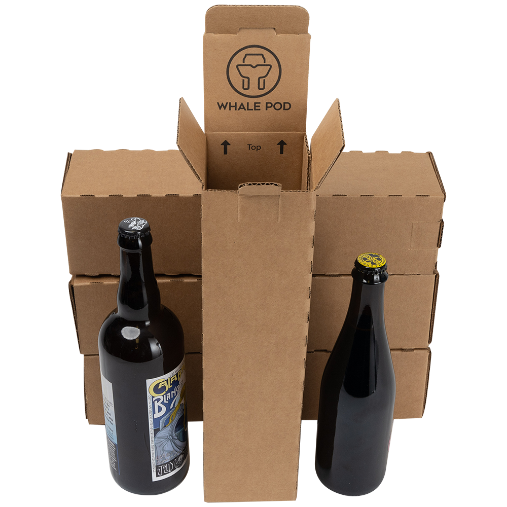 500mL 750mL 3 Bottle Shipping Box – Whale Pod Shipper