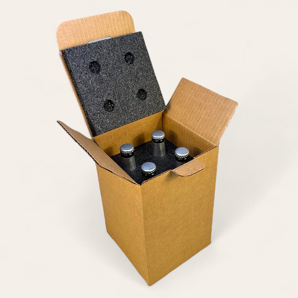 4 Pack Bottle Shipping Box – Whale Pod Shipper
